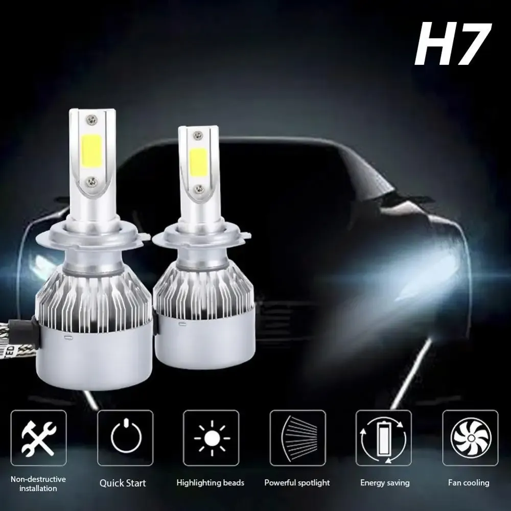 Светодиодные лампы Led C6 H7 6000k (арт: A0024) от 314 ₽ рублей оптом в Москве