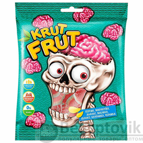 Мармелад жевательный "Мозг", 70 г, KRUTFRUT, РРМ679 (арт: 623653) от 40.16 ₽ рублей оптом в Москве
