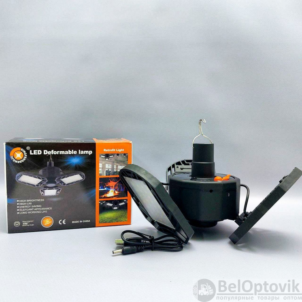 Складная гаражная подвесная лампа на 3 лепестка LED Deformable lamp XF ...